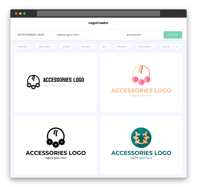 Accessories Logo Design: Create Your Own Accessories Logos