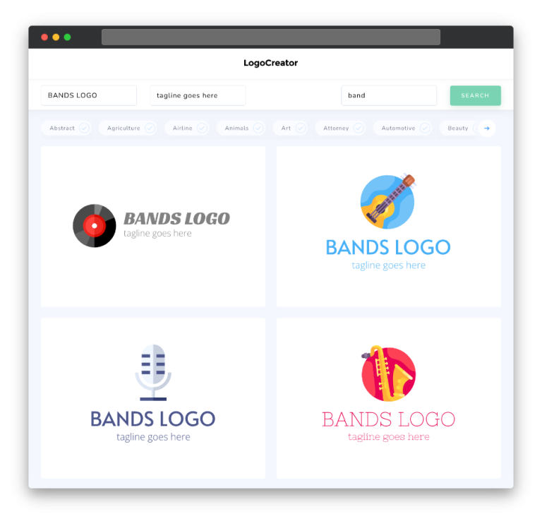 Bands Logo Design: Create Your Own Bands Logos