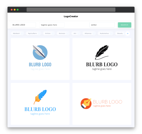 Blurb Logo Design: Create Your Own Blurb Logos