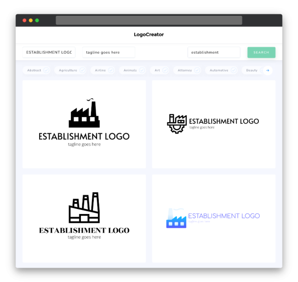 Establishment Logo Design: Create Your Own Establishment Logos