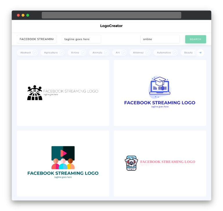 Facebook Streaming Logo Design: Create Your Own Facebook Streaming Logos