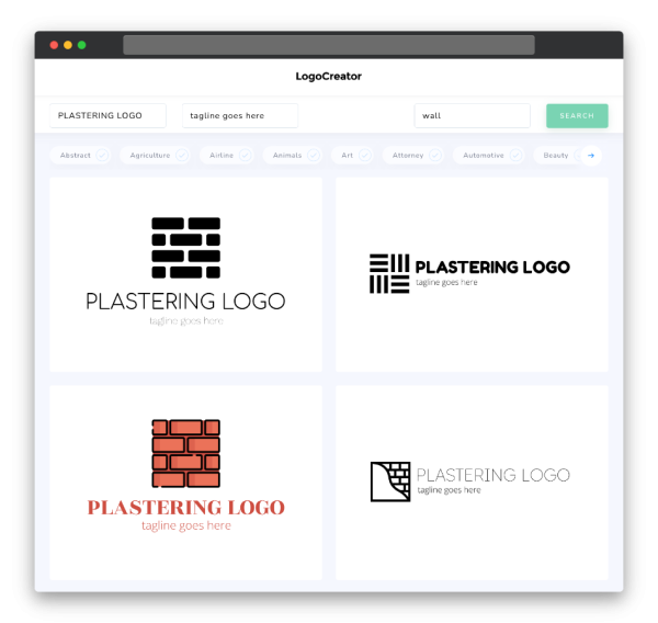 Plastering Logo Design: Create Your Own Plastering Logos