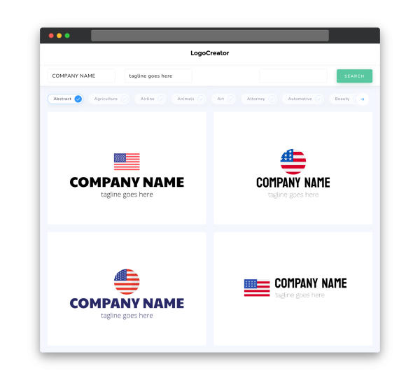American Flag Logo Design: Create Your Own American Flag Logos