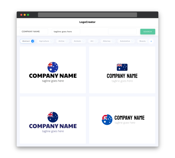 Australian Flag Logo Design: Create Your Own Australian Flag Logos