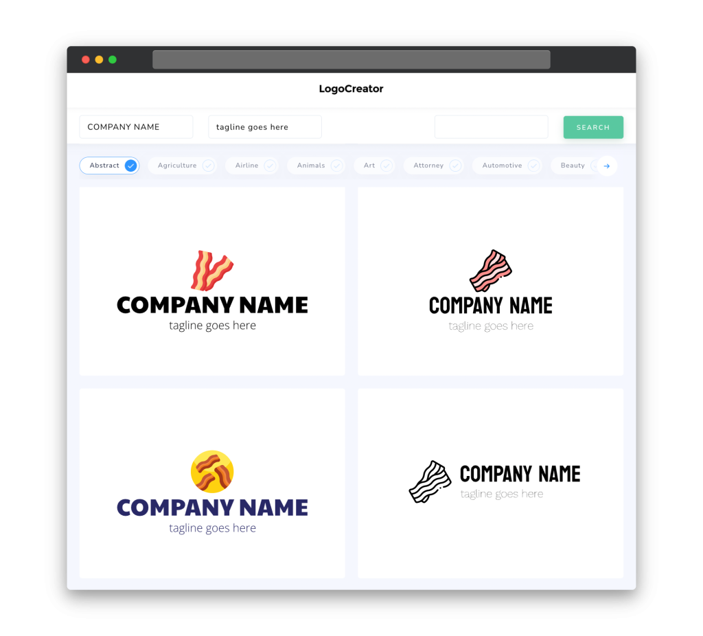 Bacon Logo Design: Create Your Own Bacon Logos