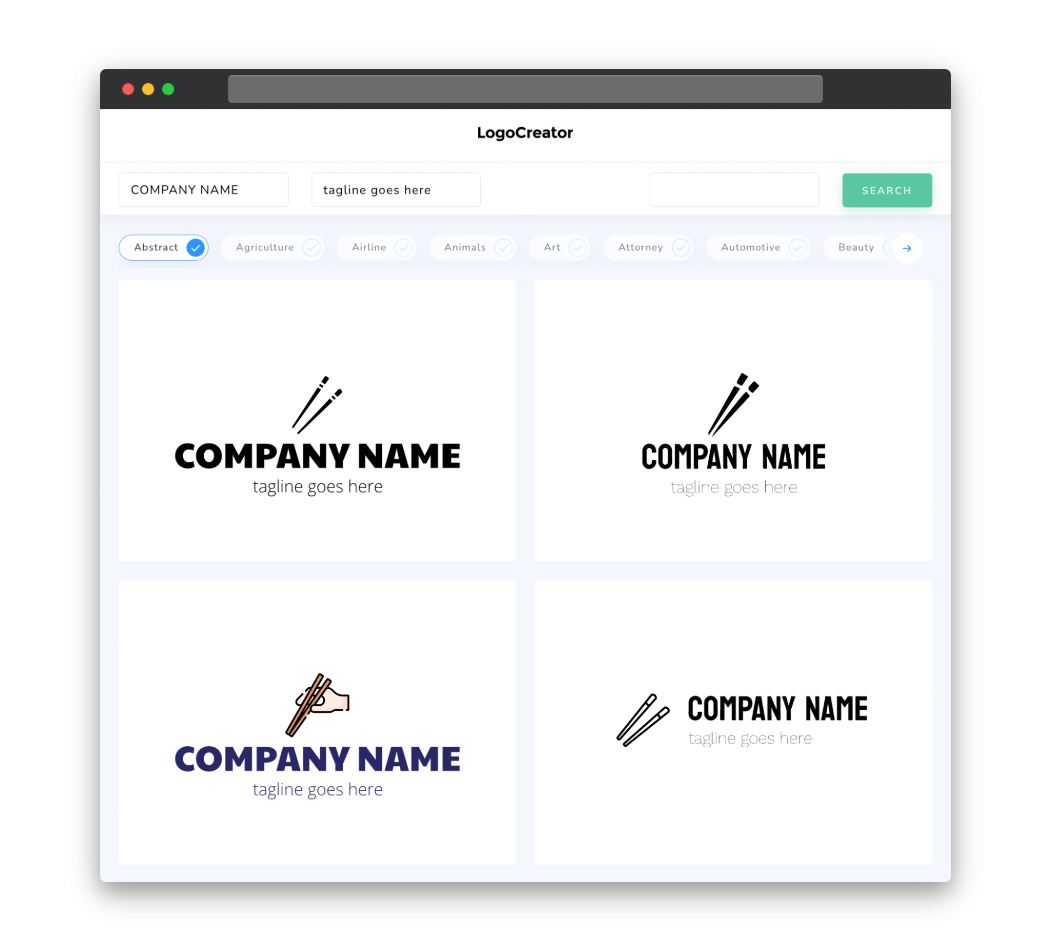 Chopsticks Logo Design: Create Your Own Chopsticks Logos