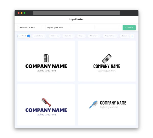 Comb Logo Design: Create Your Own Comb Logos