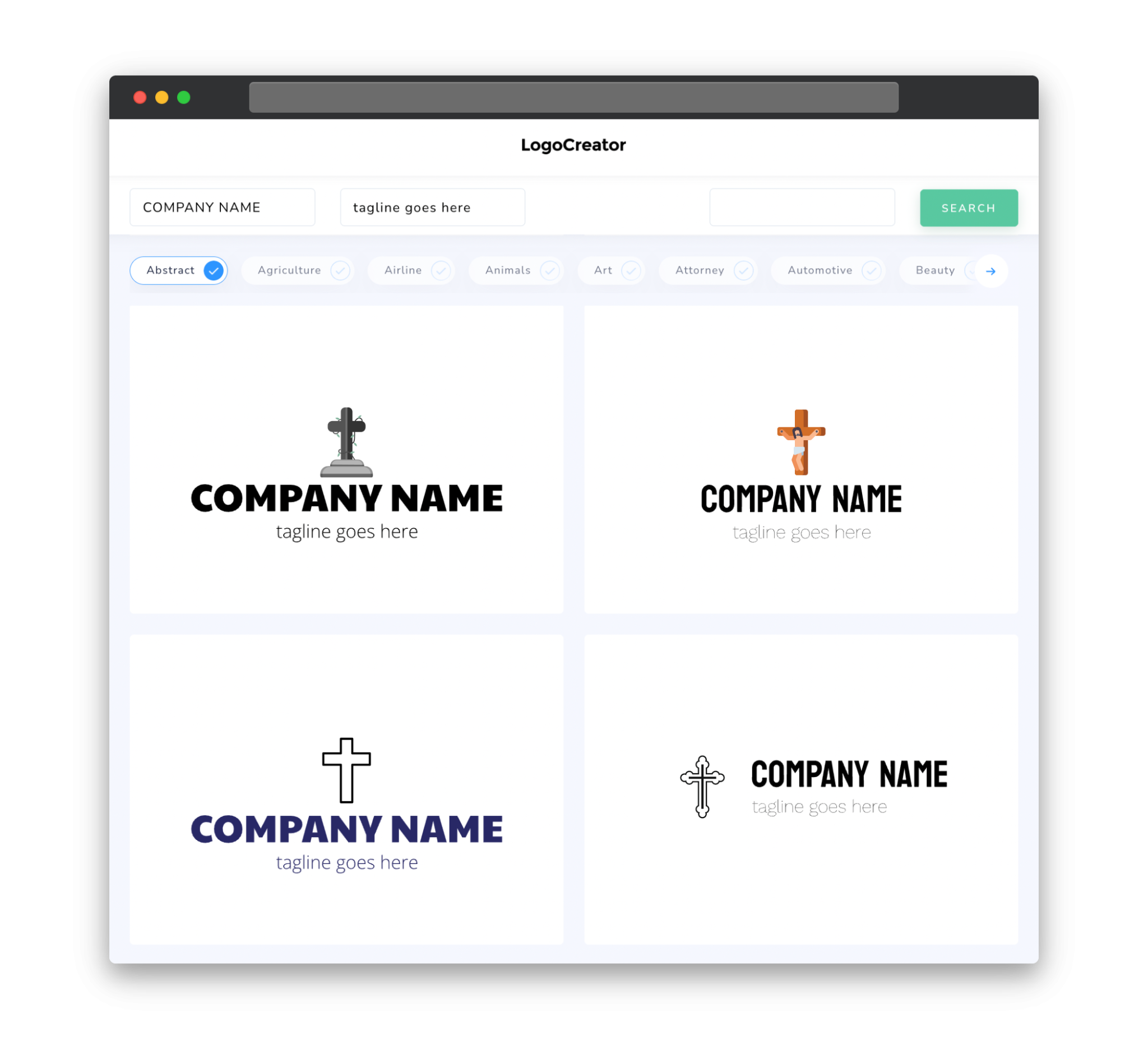 Crucifix Logo Design: Create Your Own Crucifix Logos