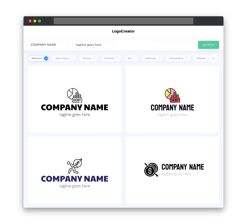 Debt Logo Design: Create Your Own Debt Logos