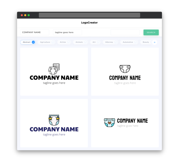 Diaper Logo Design: Create Your Own Diaper Logos