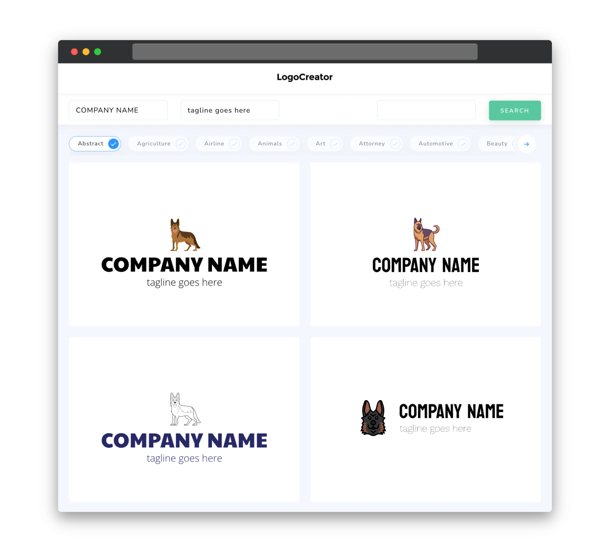 German Shepherd Logo Design: Create Your Own German Shepherd Logos