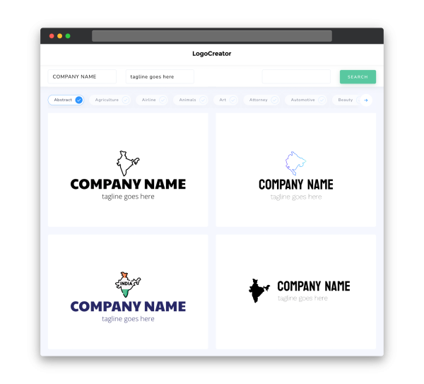 India Map Logo Design: Create Your Own India Map Logos