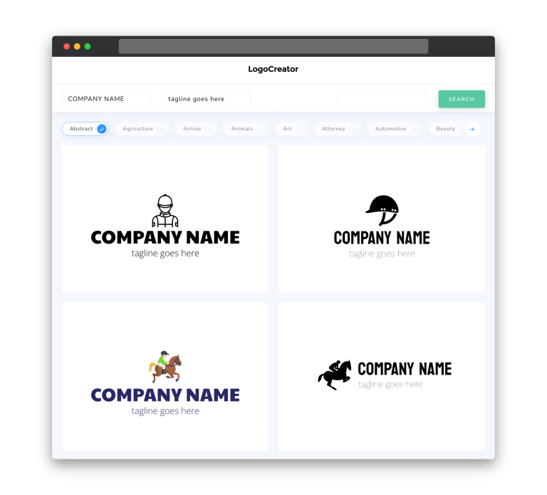 Jockey Logo Design: Create Your Own Jockey Logos