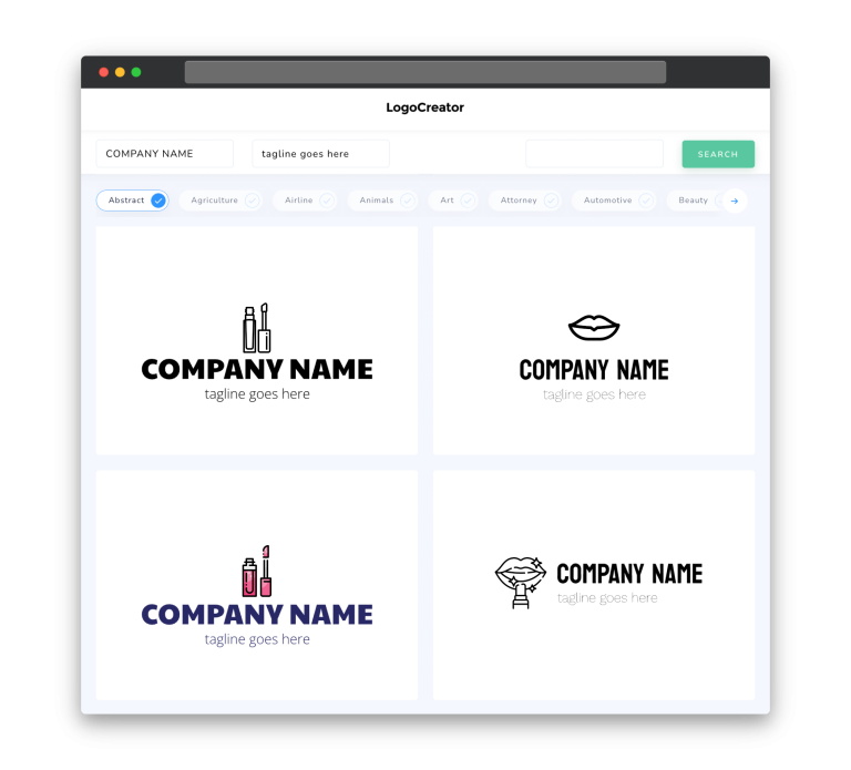 Lip Gloss Logo Design: Create Your Own Lip Gloss Logos
