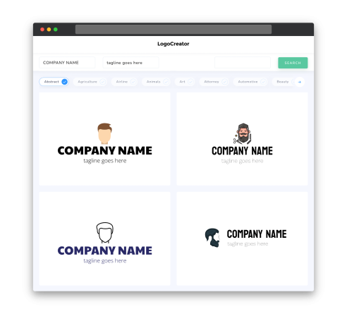 Men Salon Logo Design: Create Your Own Men Salon Logos