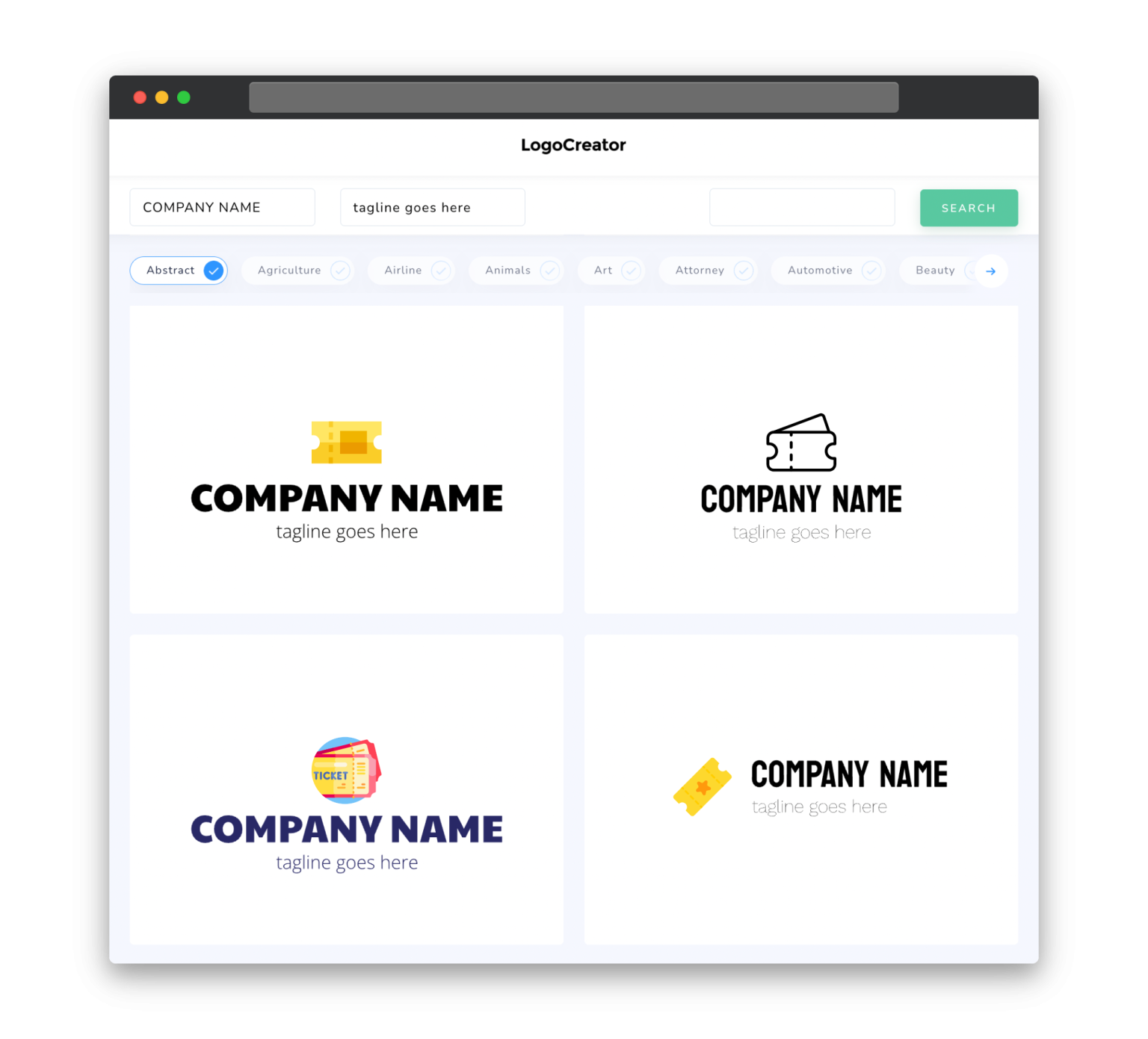 Movie Ticket Logo Design: Create Your Own Movie Ticket Logos