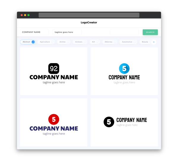 Number 5 Logo Design: Create Your Own Number 5 Logos