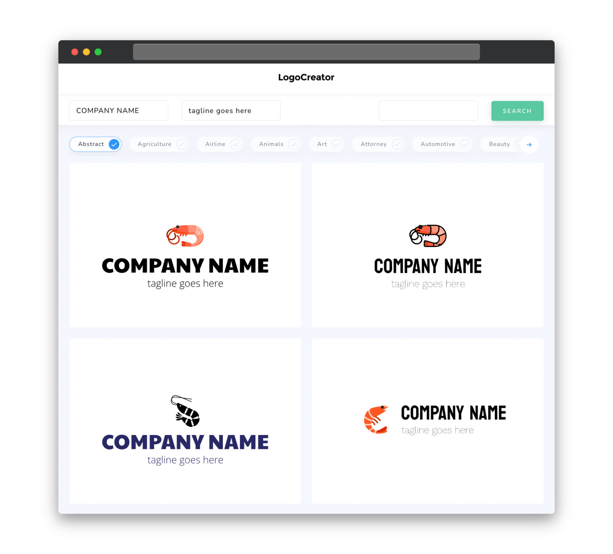 Prawn Logo Design: Create Your Own Prawn Logos