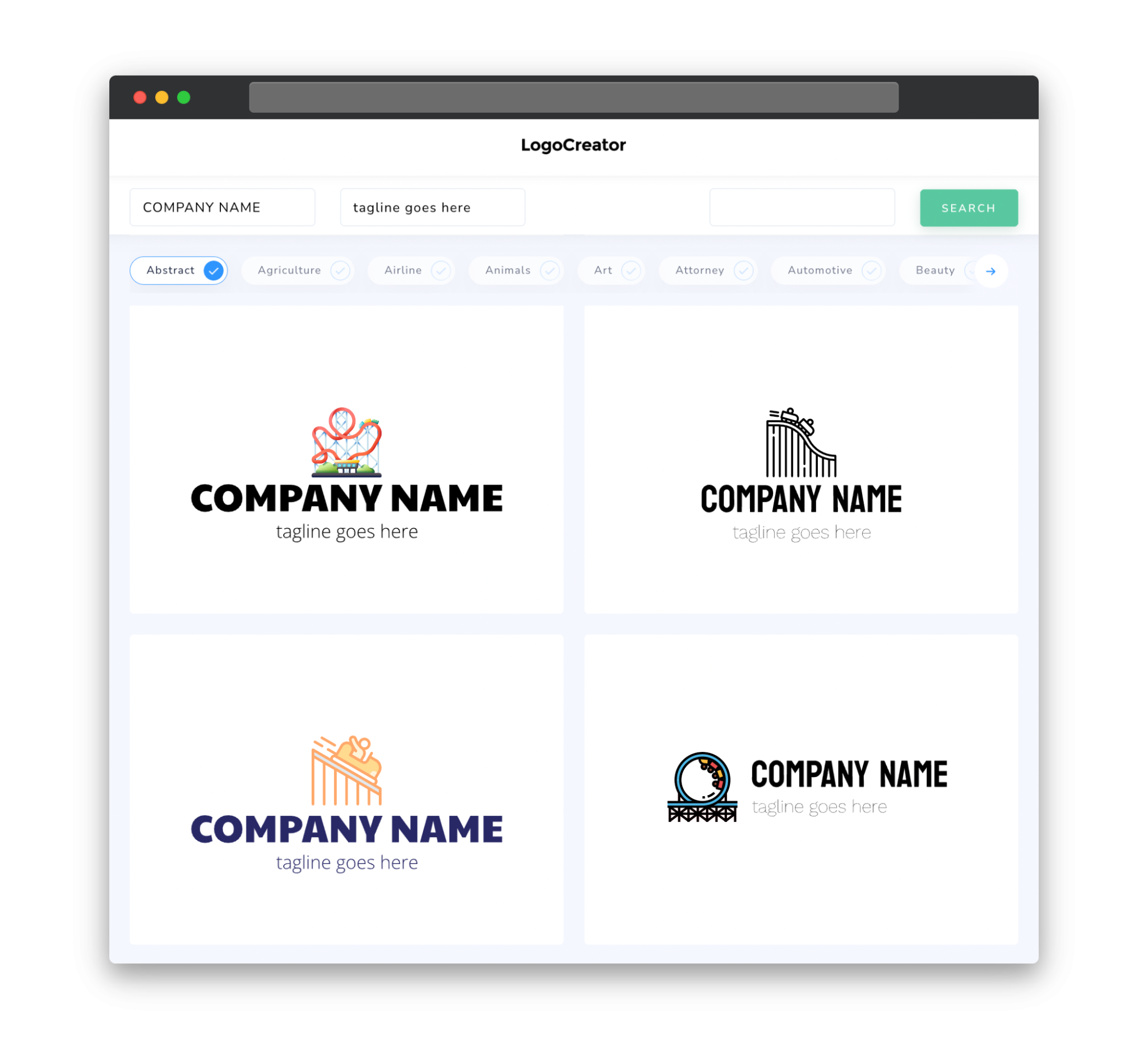 Roller Coaster Logo Design: Create Your Own Roller Coaster Logos