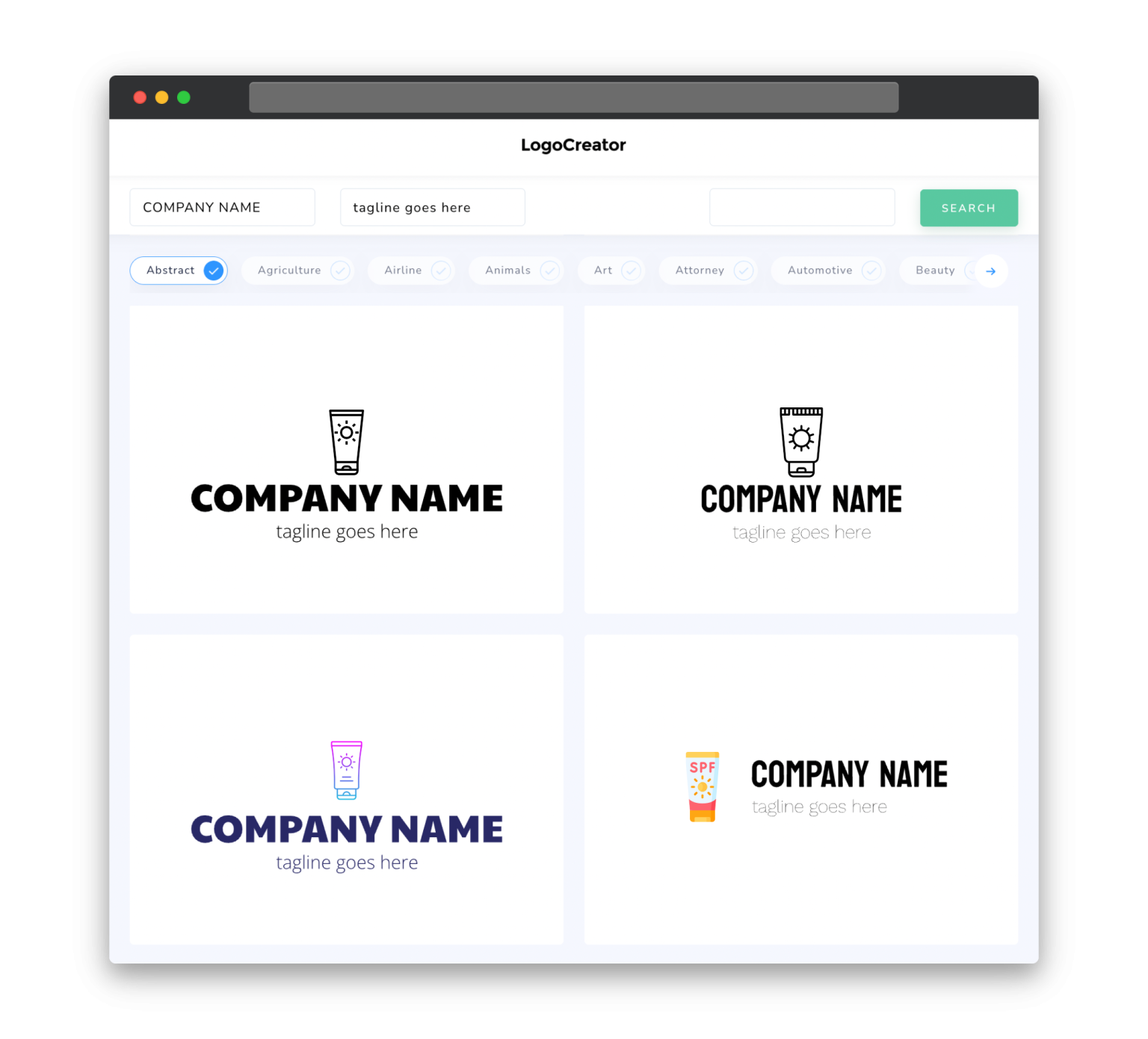 Sunscreen Logo Design: Create Your Own Sunscreen Logos