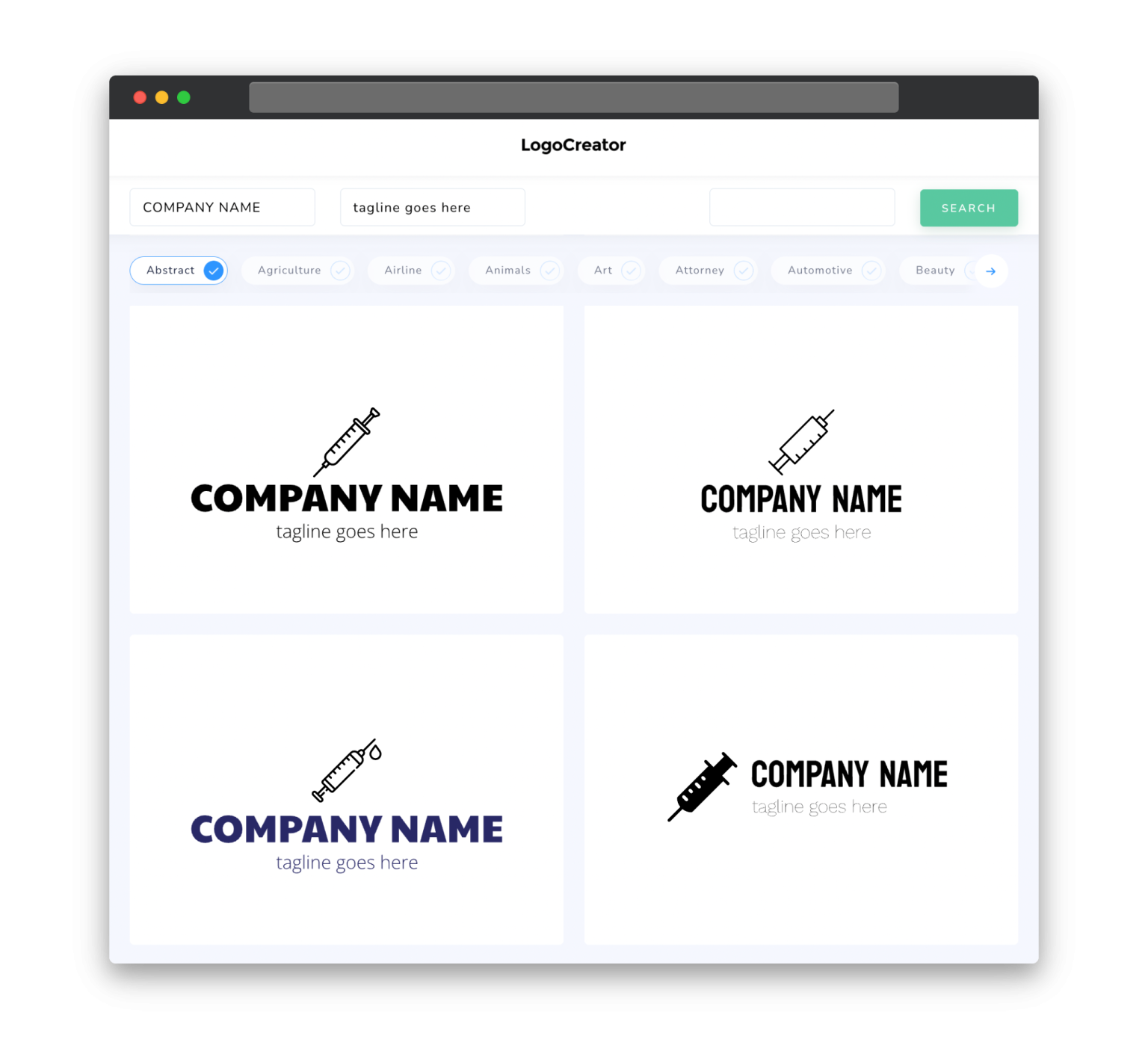 Syringe Logo Design: Create Your Own Syringe Logos