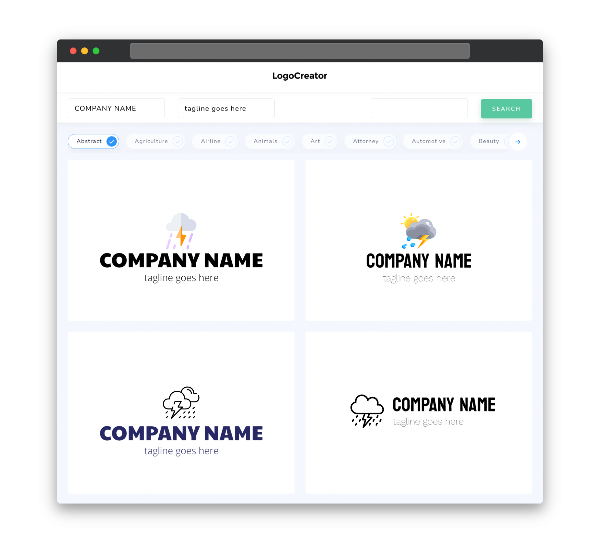 Thunderstorm Logo Design: Create Your Own Thunderstorm Logos