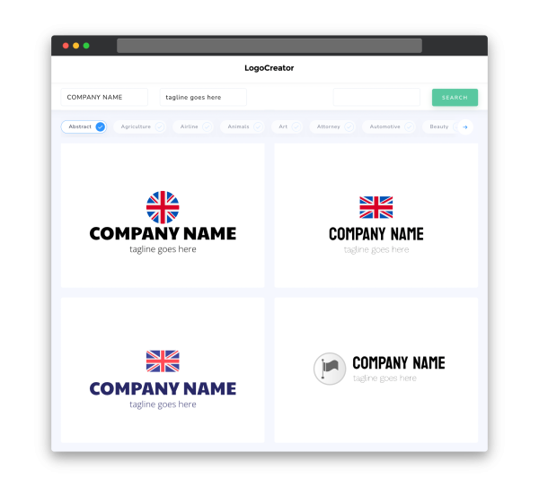 Uk Flag Logo Design: Create Your Own Uk Flag Logos