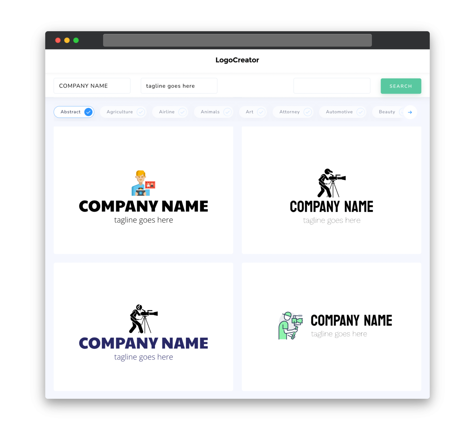 Videographer Logo Design: Create Your Own Videographer Logos