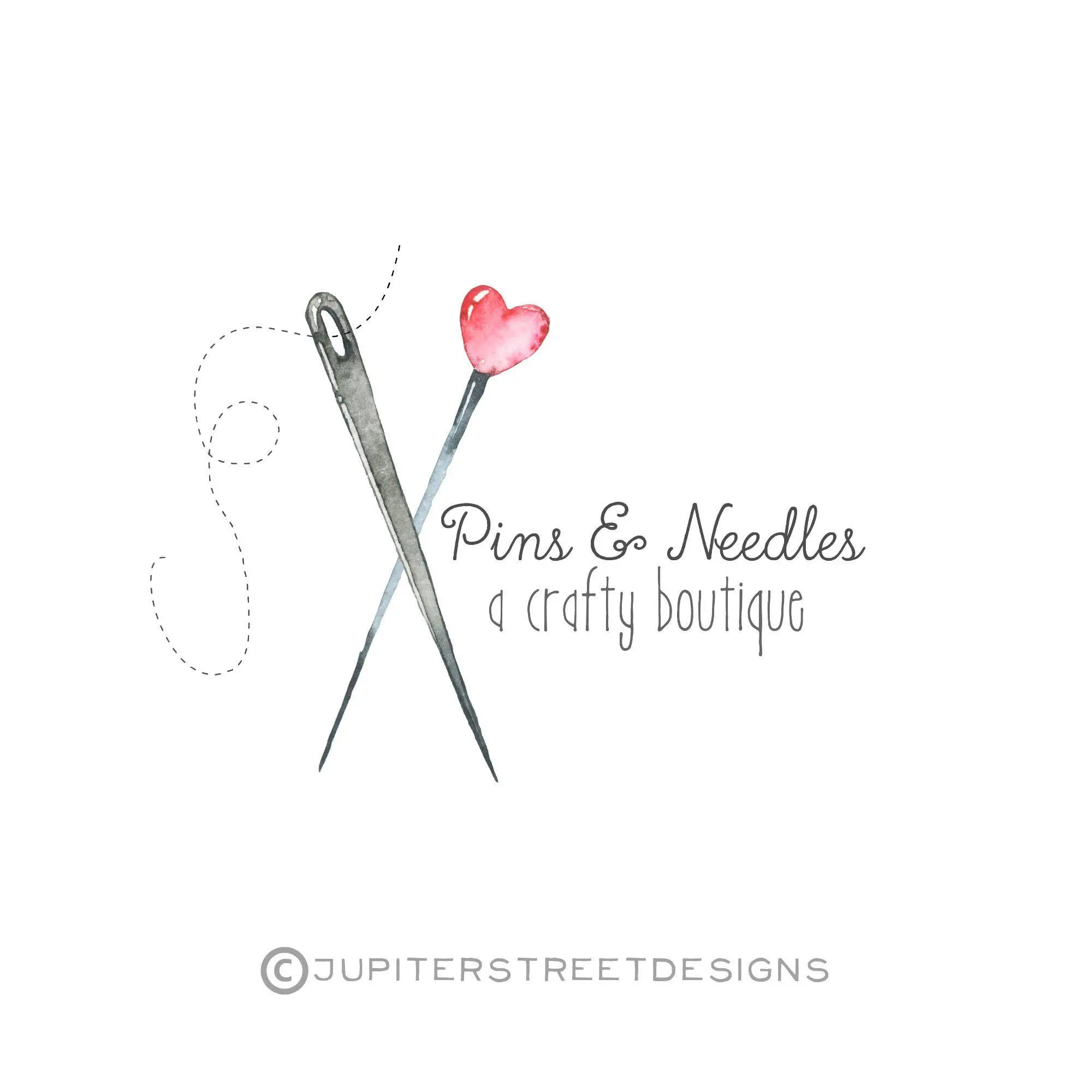 Sewing Logo Design Sewing Logo, Floral Sewing Machine Logo, Seamstress